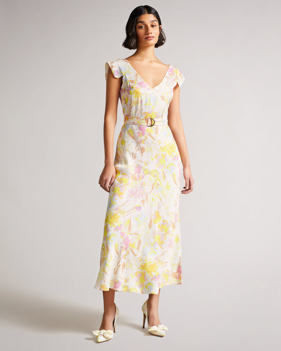 NECOLE Sketchy Magnolia Tea Dress | Ted Baker Croatia – Ted Baker ...